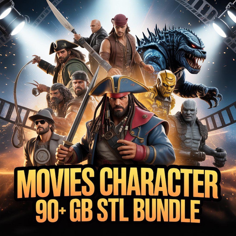 Movie Character STL Mega Bundle (90+ GB) | 3D Printable Film Figures ...