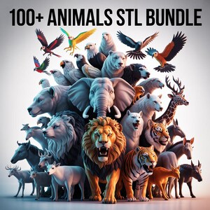 100+ Animals 3D STL Files Bundle | Printable Wildlife, Pets & Creature ...