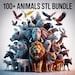 100+ Animals 3D STL Files Bundle | Printable Wildlife, Pets & Creature ...