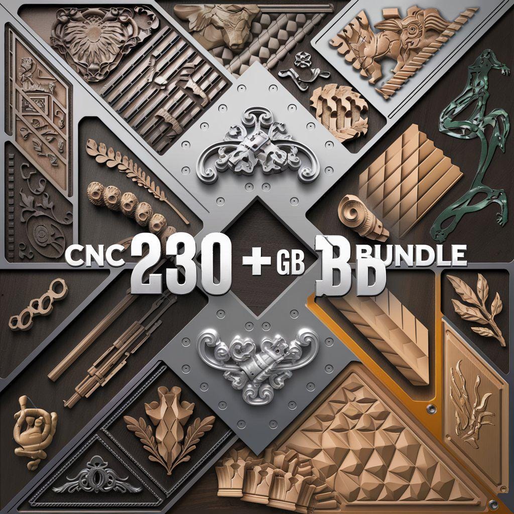 CNC STL 230+ GB Mega Pack | Massive Collection of 3D Carving Designs ...