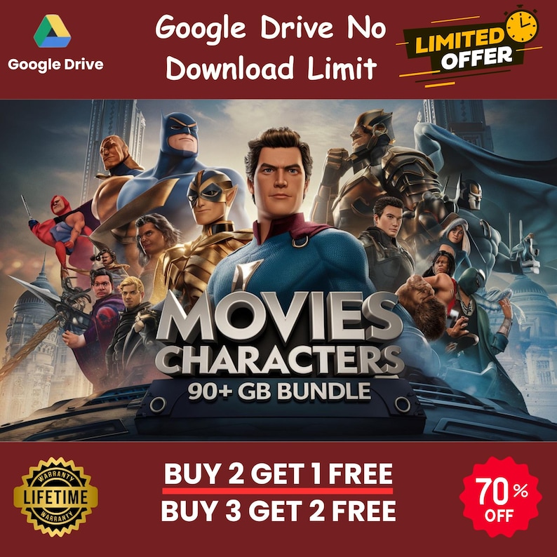 Movie Character STL Mega Bundle (90+ GB) | 3D Printable Film Figures ...