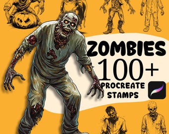 Procreate Skull Brushes | 100+ Skull Procreate Stamps | Spooky | Creepy ...