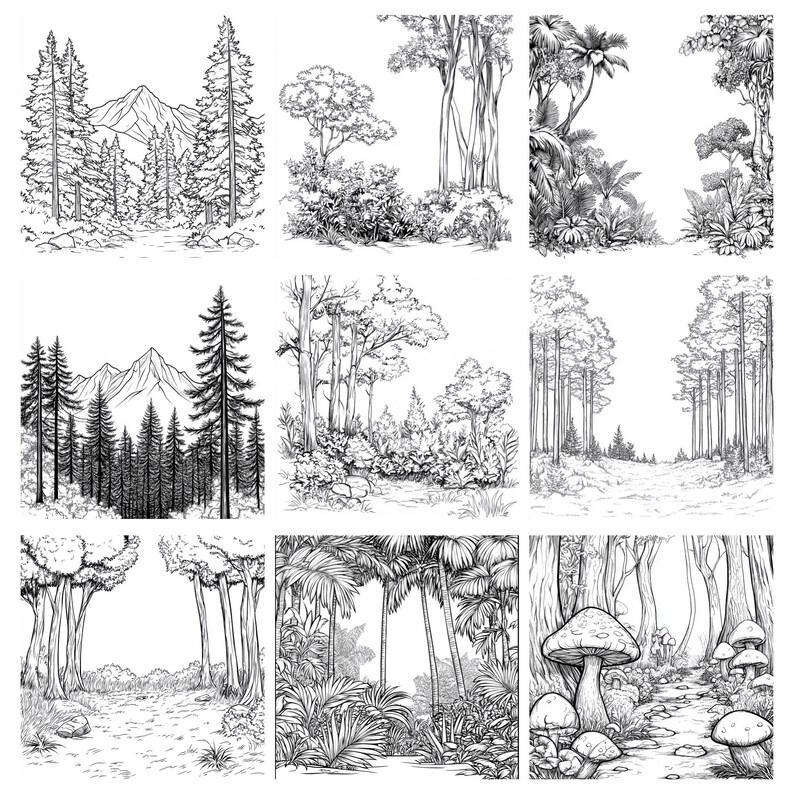 Procreate Forest Brushes 100+ Jungle Procreate Stamps Procreate Nature ...