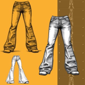Procreate Fashion Brushes | 100+ Jeans Fashion Style Procreate Stamps ...