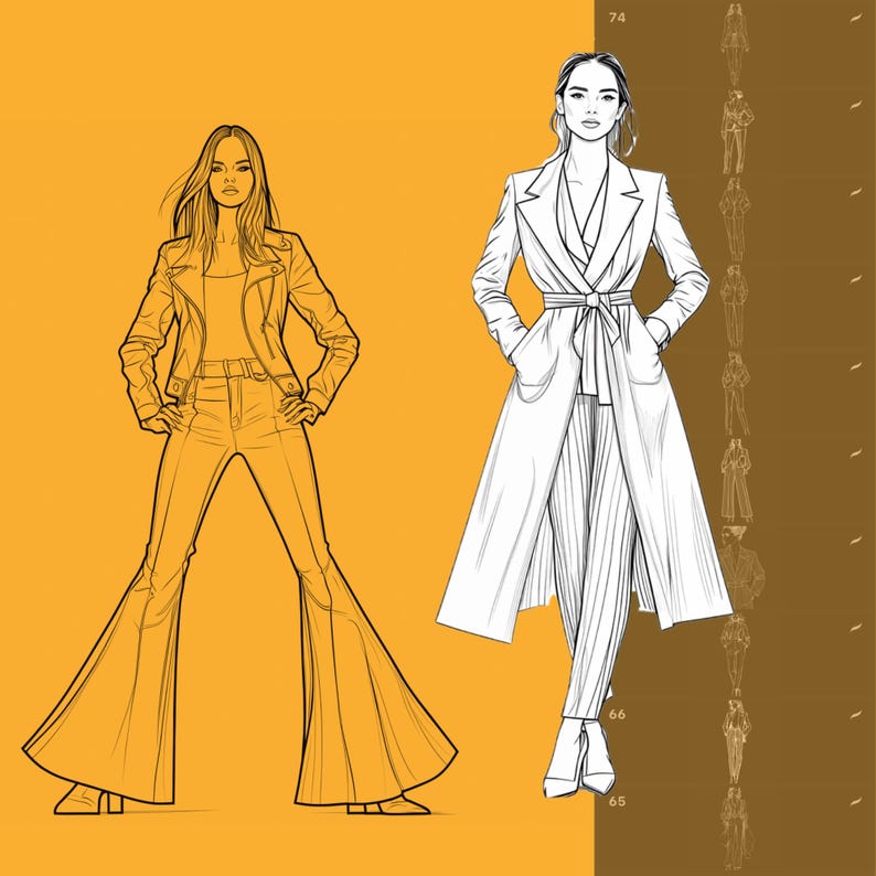 Procreate Fashion Brushes | 100+ Tailored Power Fashion Style Procreate ...