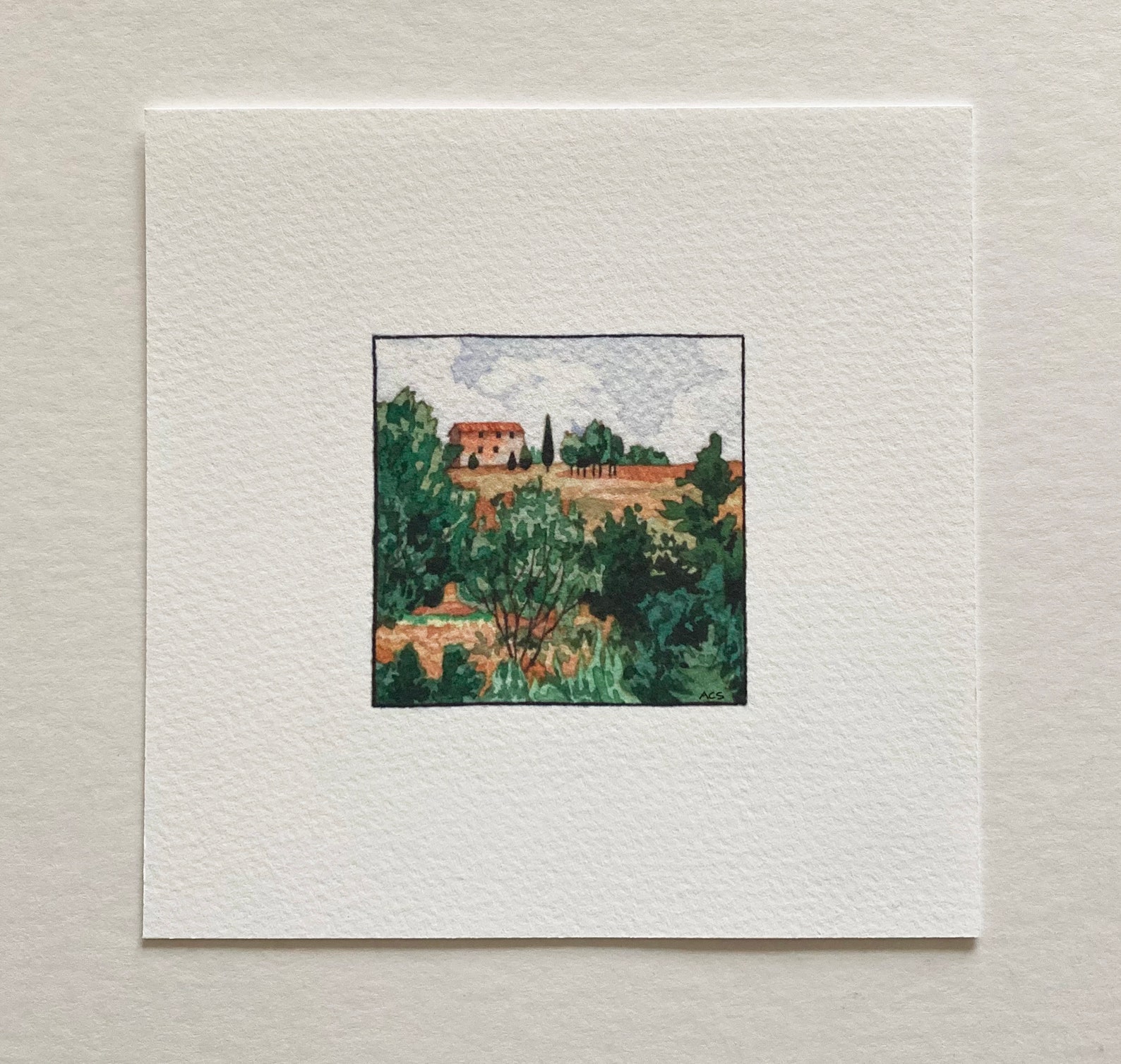 Tiny Tuscany Prints, Set of 4 Prints, Tuscany Watercolors, Tuscan ...