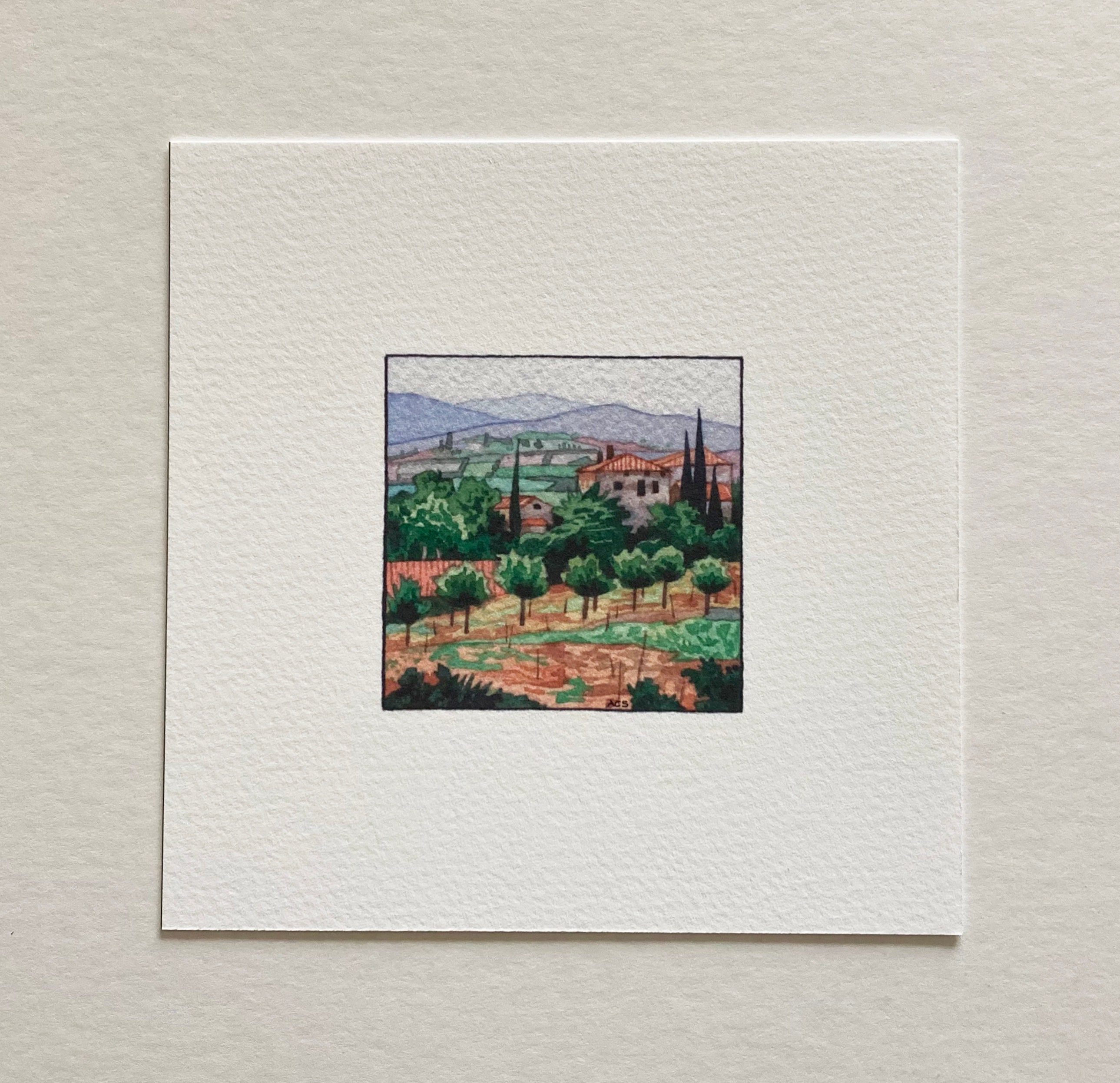 Tiny Tuscany Prints, Set of 4 Prints, Tuscany Watercolors, Tuscan ...
