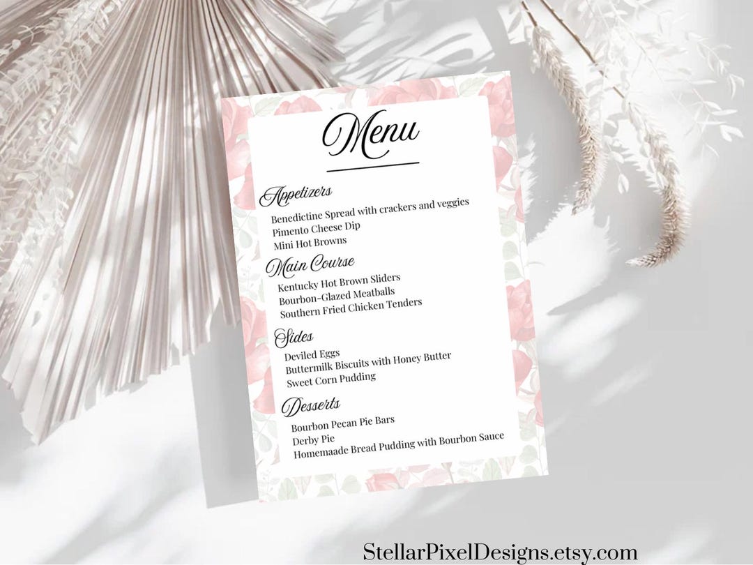 Kentucky Derby Party Menu, Race for the Roses Menu, Elegant Kentucky ...