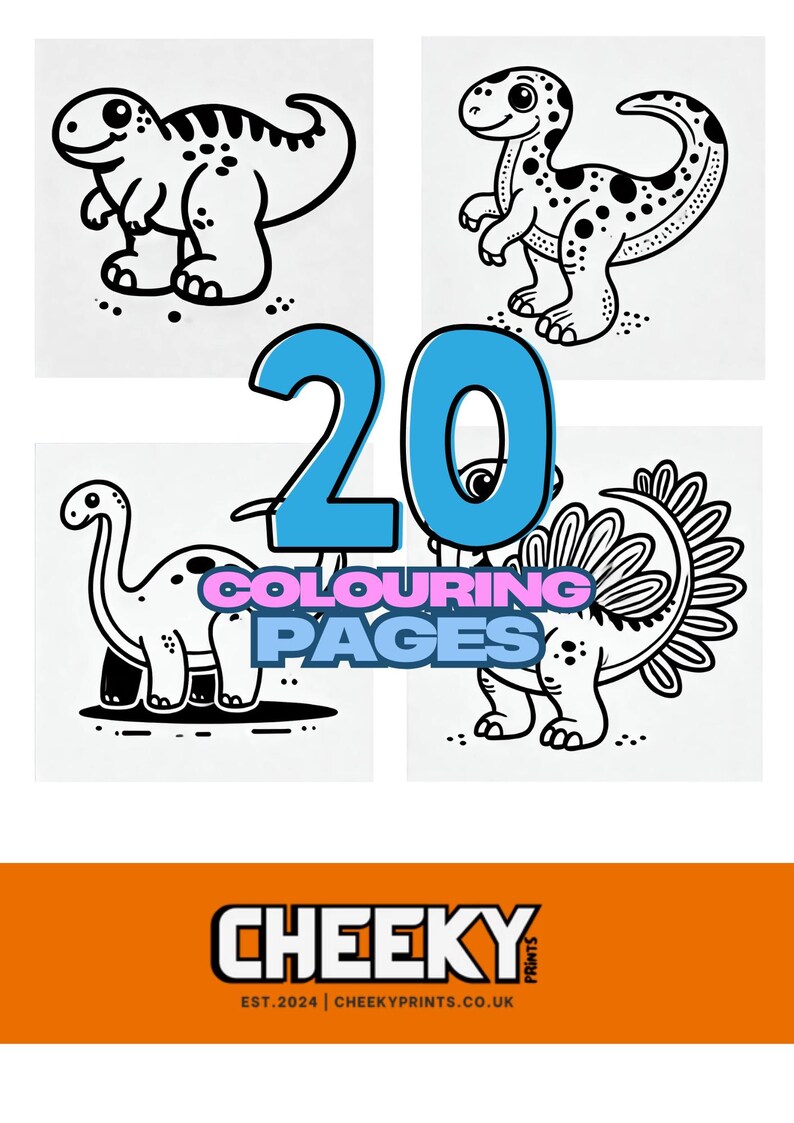 Dinosaur Coloring Book for Kids | 20 Pages | Instant Download ...