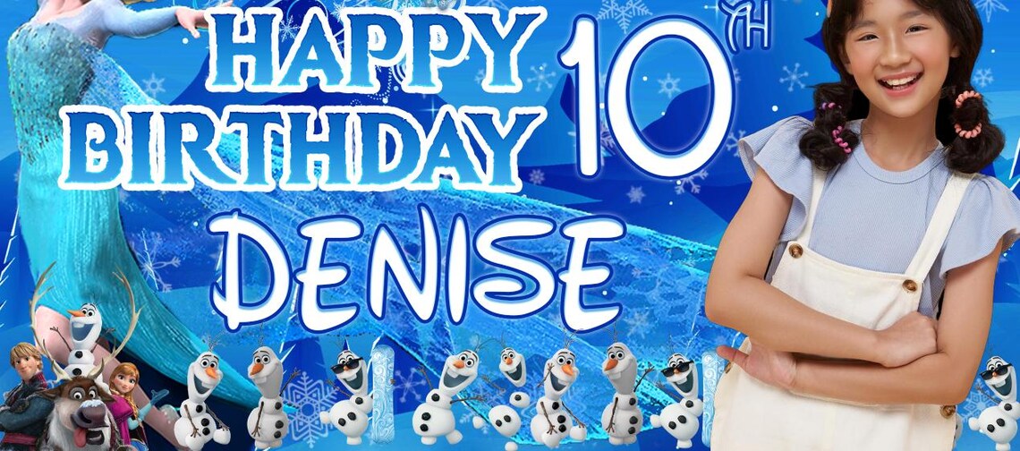 Frozen Elsa Birthday Tarpaulin Banner PSD - Etsy