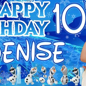 Frozen Elsa Birthday Tarpaulin Banner PSD - Etsy