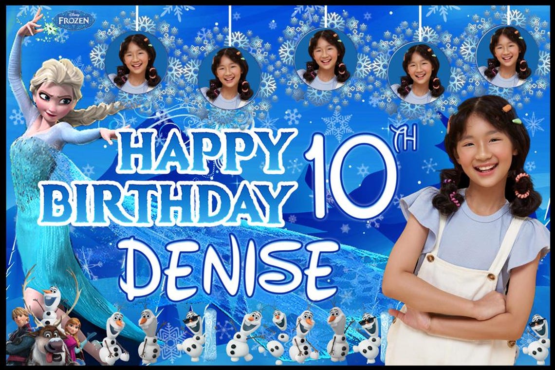 Frozen Elsa Birthday Tarpaulin Banner PSD - Etsy