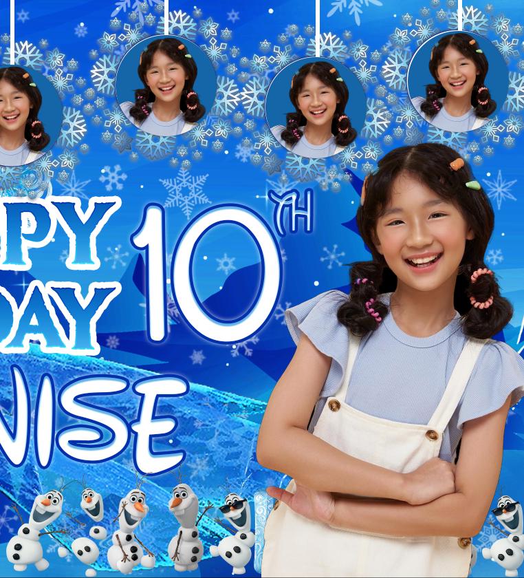 Frozen Elsa Birthday Tarpaulin Banner PSD - Etsy