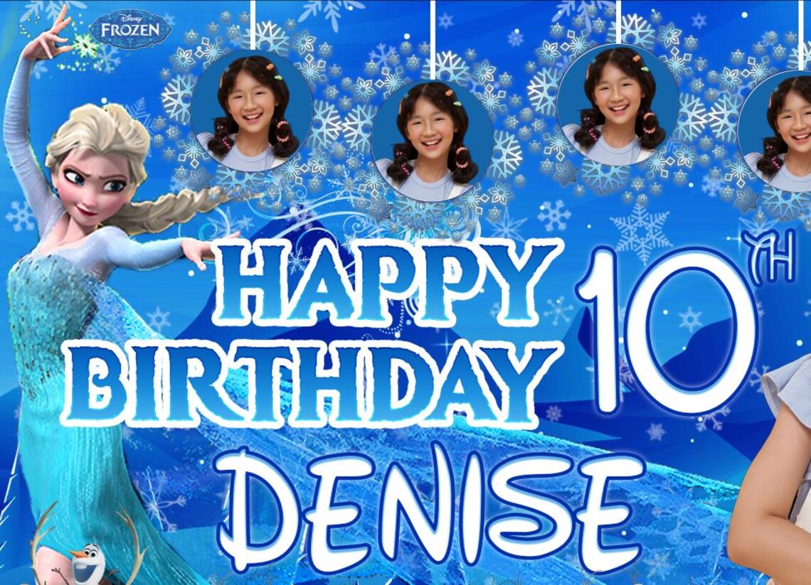 Frozen Elsa Birthday Tarpaulin Banner PSD - Etsy