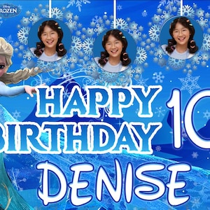 Frozen Elsa Birthday Tarpaulin Banner PSD - Etsy