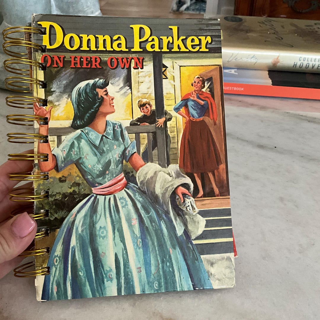 Donna Parker on Her Own - Upcycle Book Cover Journal / Notebook - Etsy