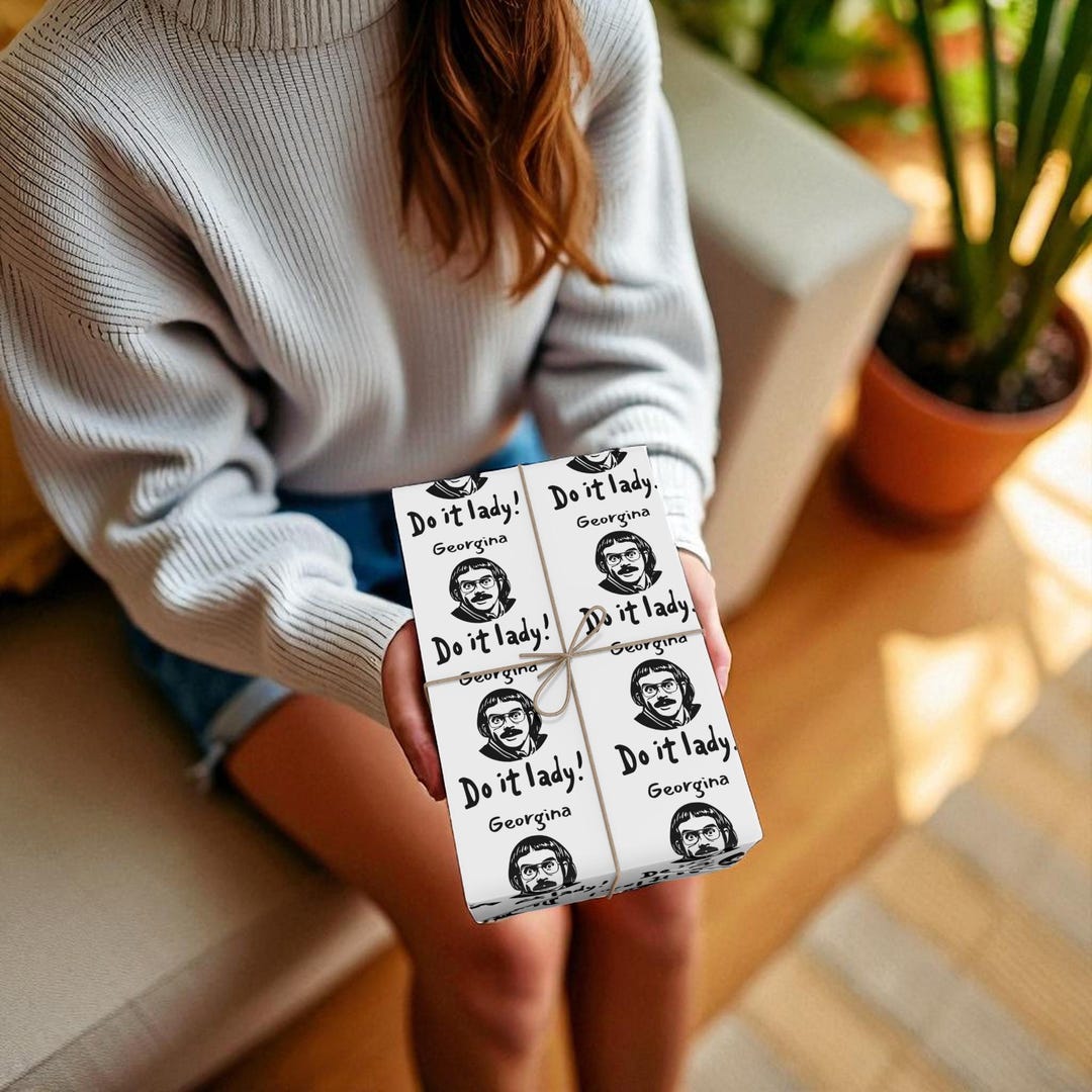 Personalized Chit Do It Lady Wrapping Paper, Funny Gift Wrap of Chit ...