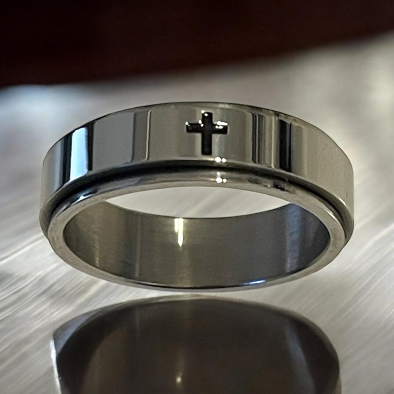 Cross Ring 5.5 Sterling - Etsy