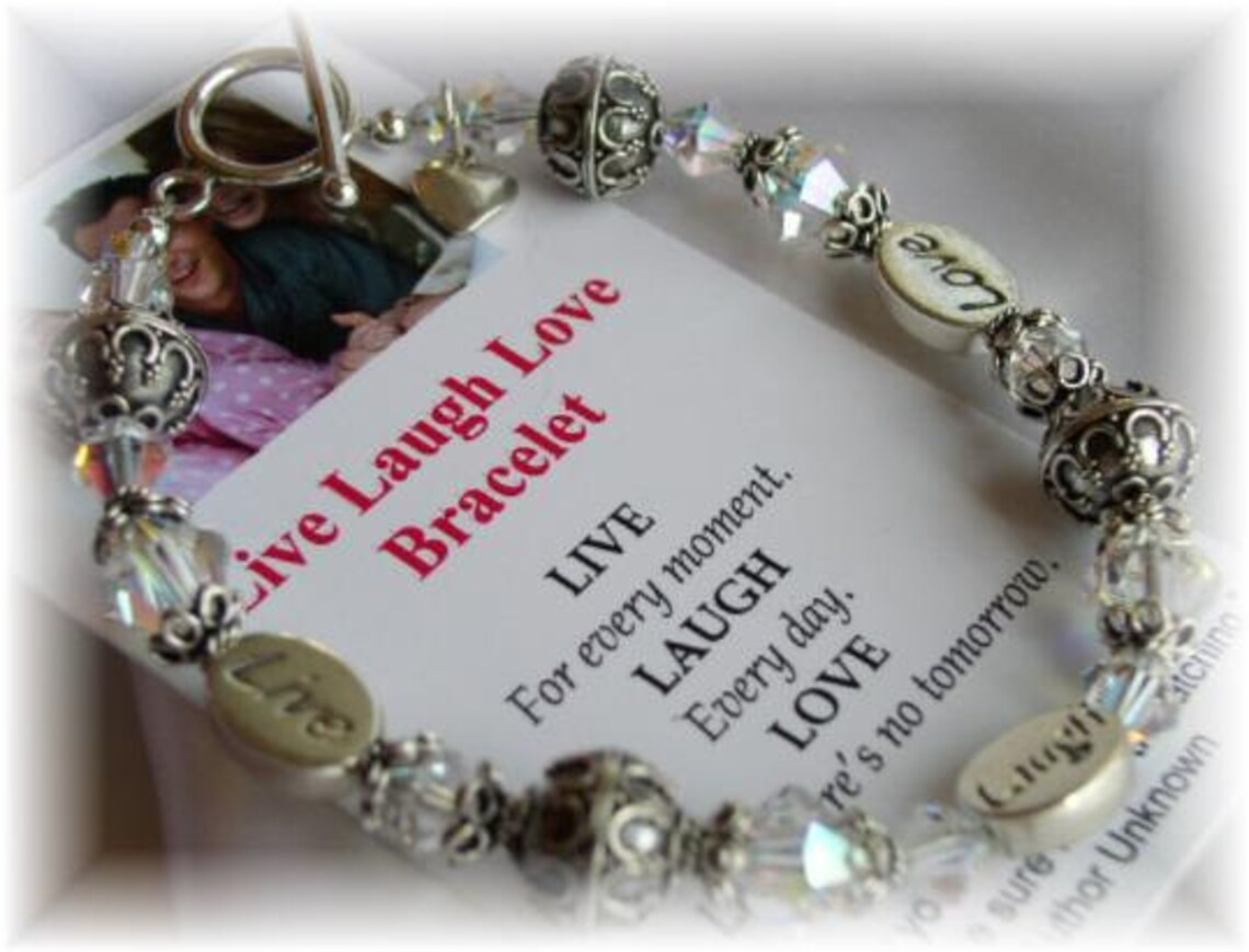 Live Laugh Love Bracelet Inspirational Jewelry - Etsy
