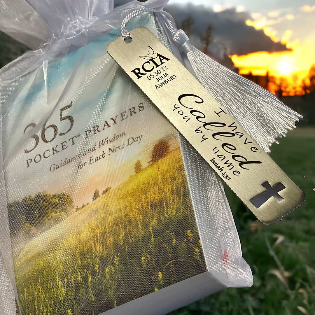 Rcia T Set 365 Prayer Book And Bookmark Personalized Bookmark Bible Bookmark Sponsor Isaiah