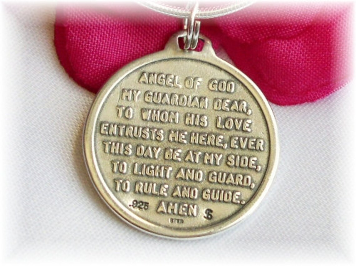 Girls Teens Guardian Angel Confirmation Necklace Sterling Silver - Etsy
