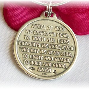 Girls Teens Guardian Angel Confirmation Necklace Sterling Silver - Etsy