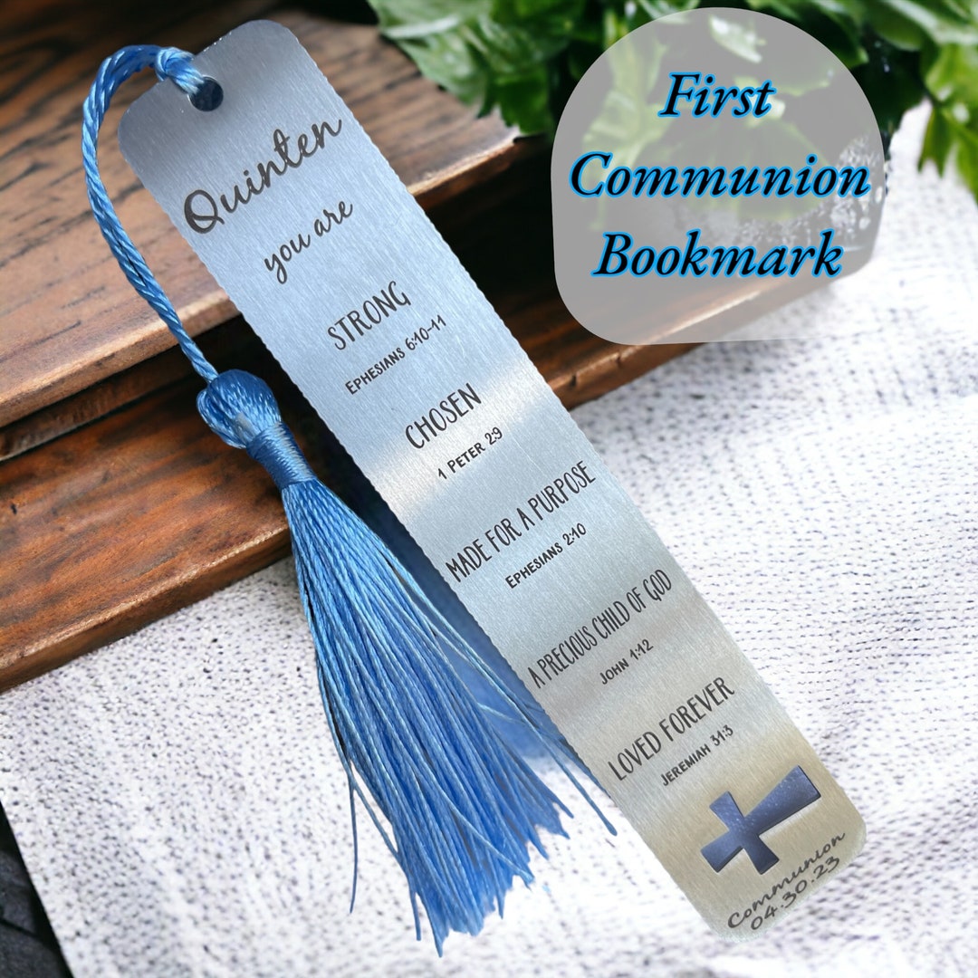 First Communion Bookmark Personalized Bookmark Bible Bookmark Gift Boy ...