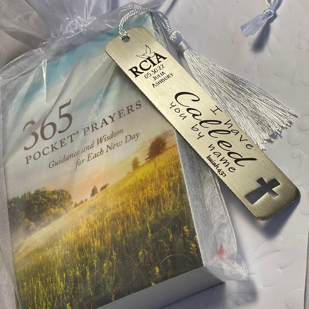 RCIA Gift Set 365 Prayer Book & Bookmark Personalized Bookmark Bible ...