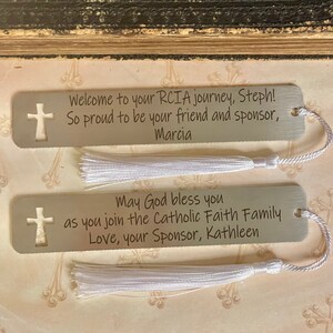RCIA Gift Bookmark Personalized Bookmark Bible Bookmark Sponsor - Etsy