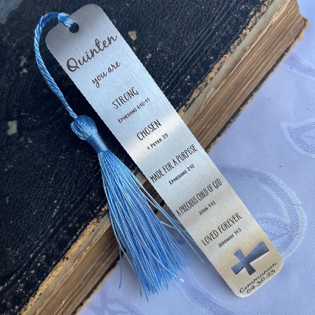 First Communion Bookmark Personalized Bookmark Bible Bookmark - Etsy