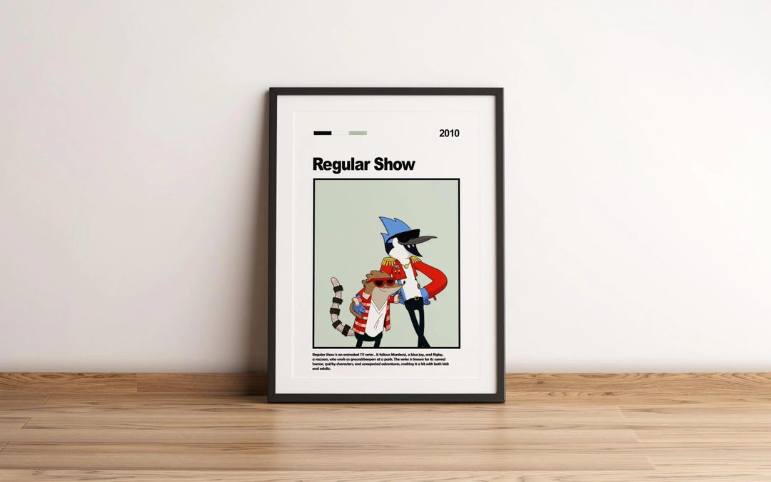 Regular Show, Regular Show Poster, Minimalist Poster, Vintage Retro ...