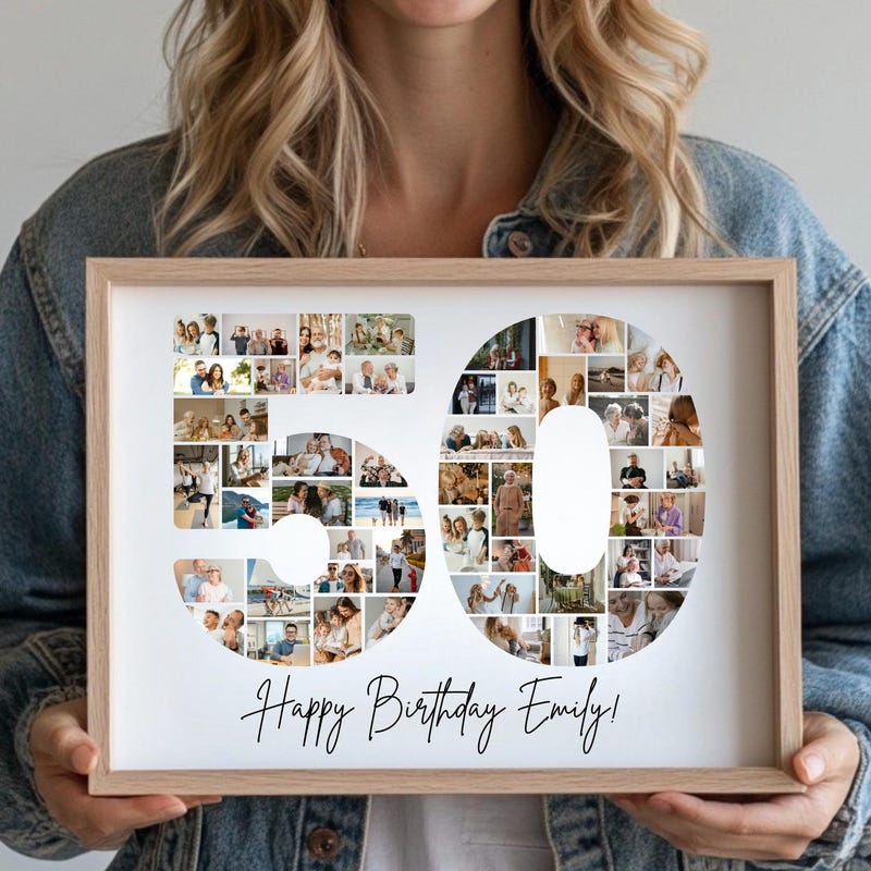 50th Birthday Photo Collage - Etsy