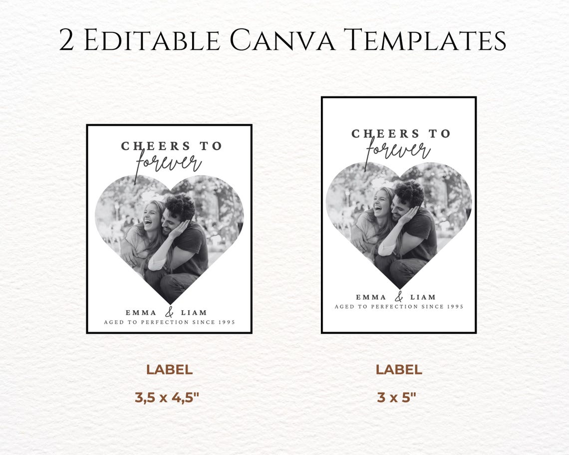 Custom Wine Label With Photo | Personalized Wedding Favor Sticker ...