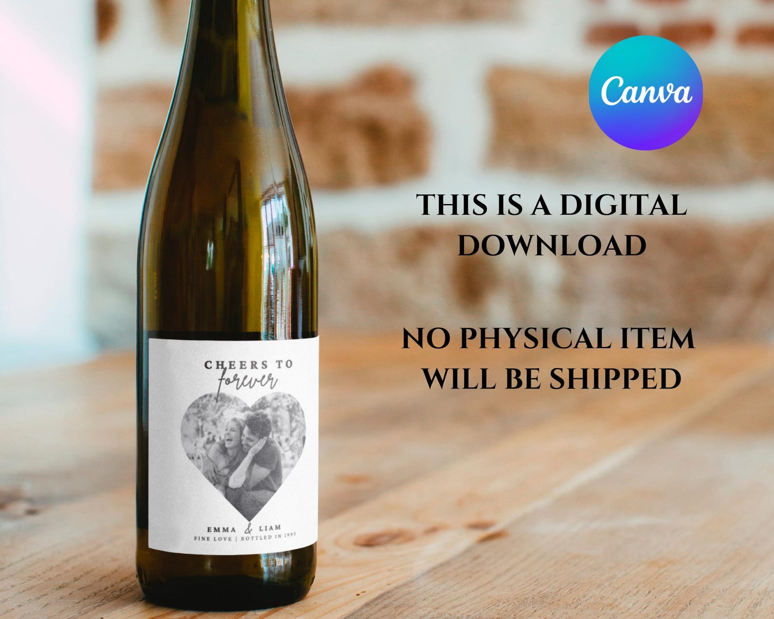 Custom Wine Label With Photo | Personalized Wedding Favor Sticker ...