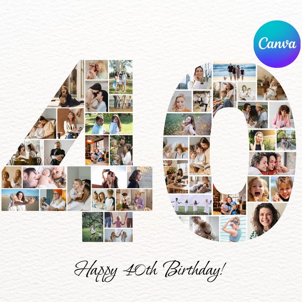 40th Birthday Poster - Etsy