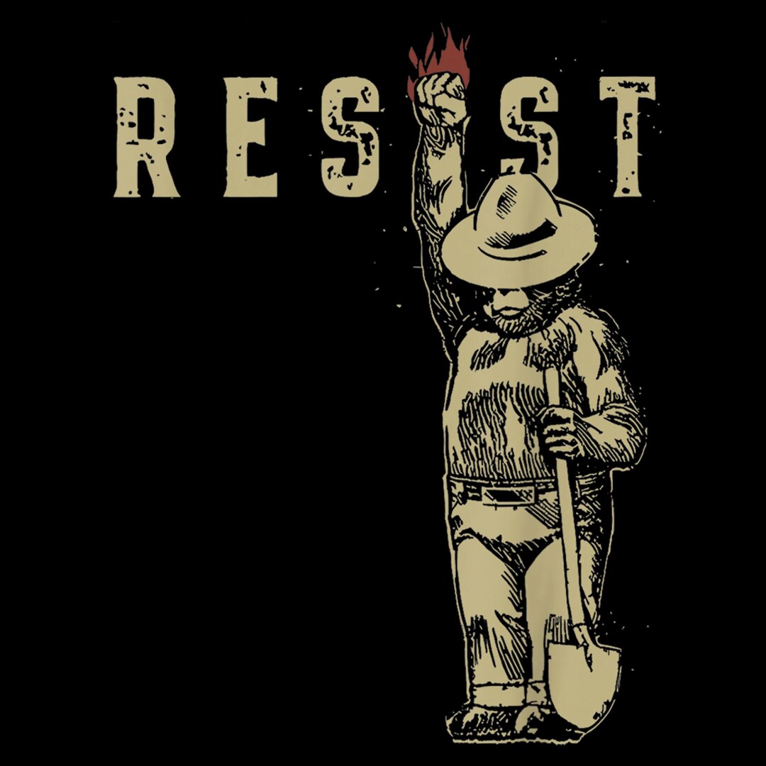 Smokey the Resist Bear PNG | Grunge Protest T-shirt Design | Vintage ...
