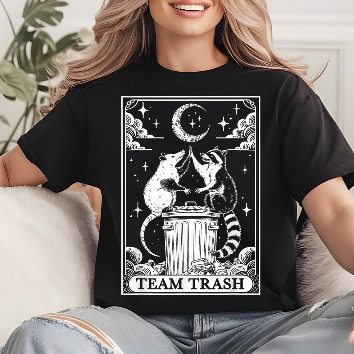 Team Trash Raccoon & Possum PNG | Cute Animal Trash Design | Digital ...