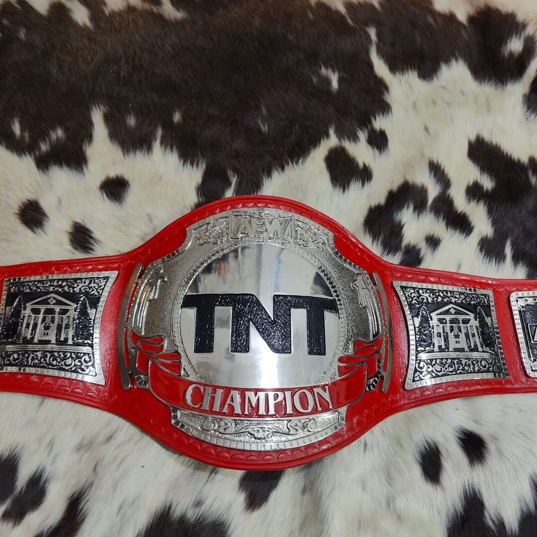 AEW TNT Wrestling Championship Replica Title Belt 4mm Brass Plate Adult ...