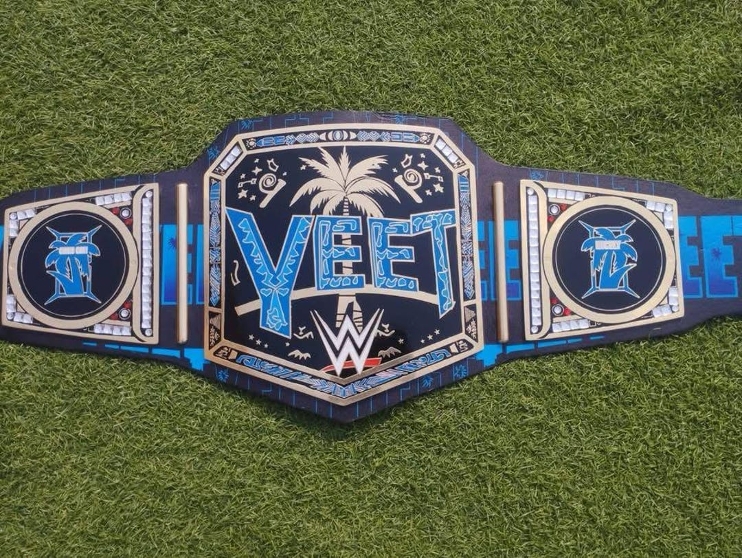 New Jey Uso Yeet Championship Wrestling Title Replica Belt 2MM Easy ...