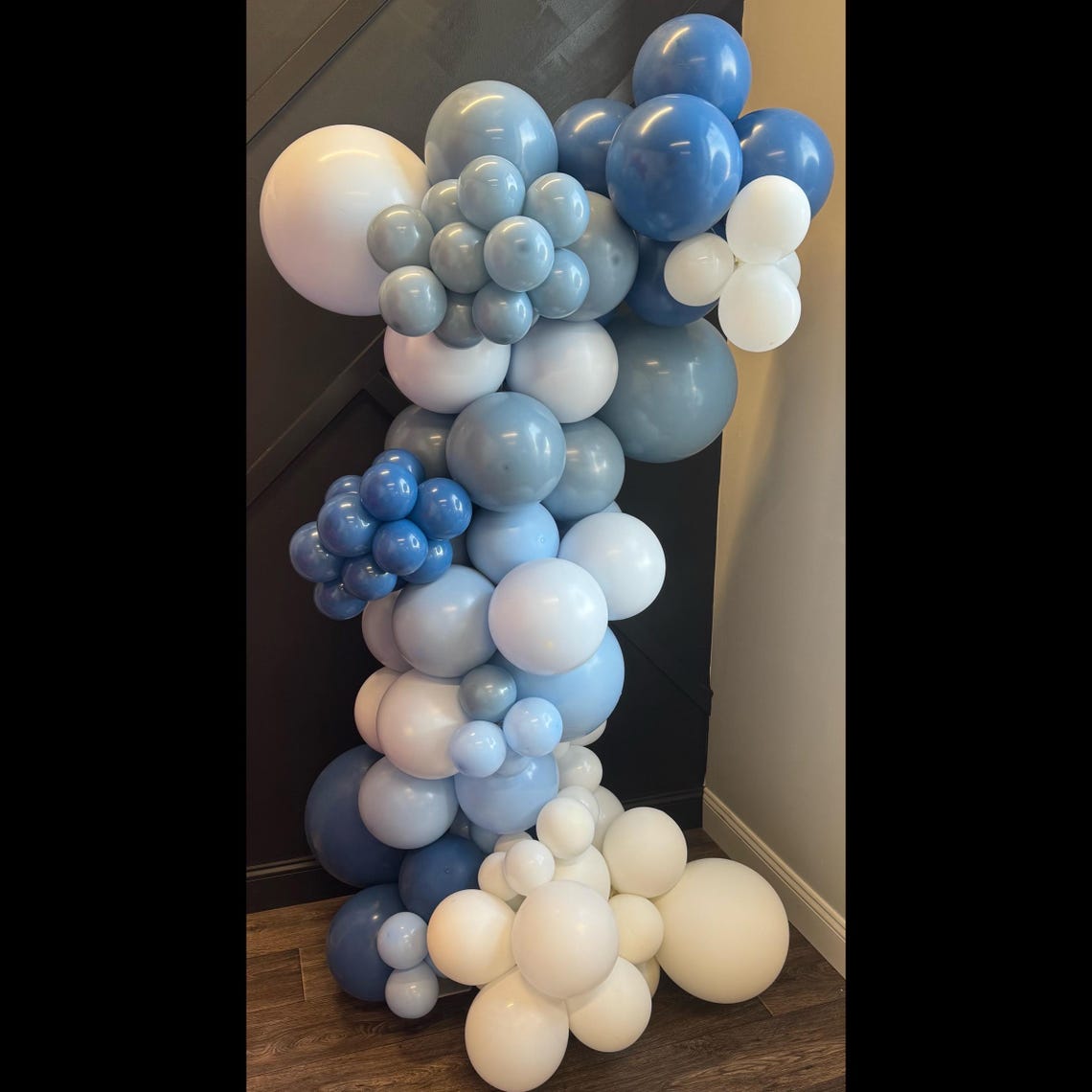 Blue Balloon Column | Birthday Balloons | Balloon Garland | Balloon ...
