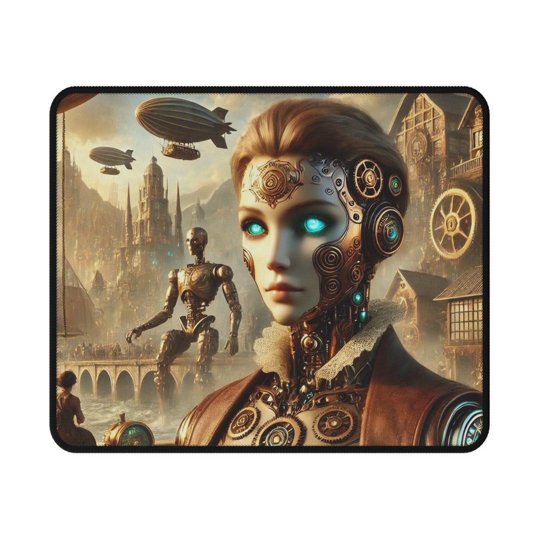 Steampunk Art Non-slip Gaming Mouse Pad, Gamer Gift, Desk Accessory ...