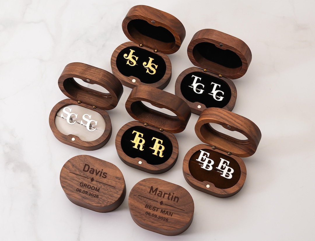 Personalised Initial Cufflinks: Custom Cufflinks for Groomsmen ...