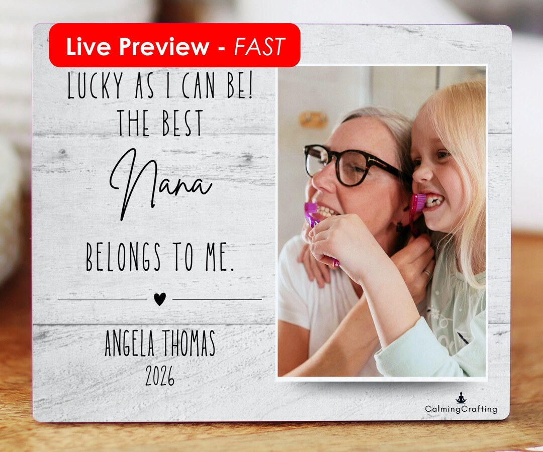 Nana Gift, Personalized Nana Picture Frame, Custom Mother's Day Gift ...