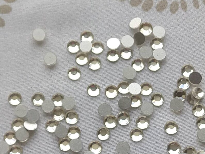 Clear Faceted Rhinestones 16ss Flat Back 100 Rhinestones - Etsy