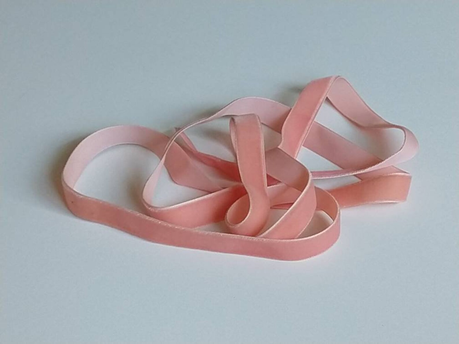 Blush Pink Velvet .75 Ribbon Vintage 1.5 Yards | Etsy