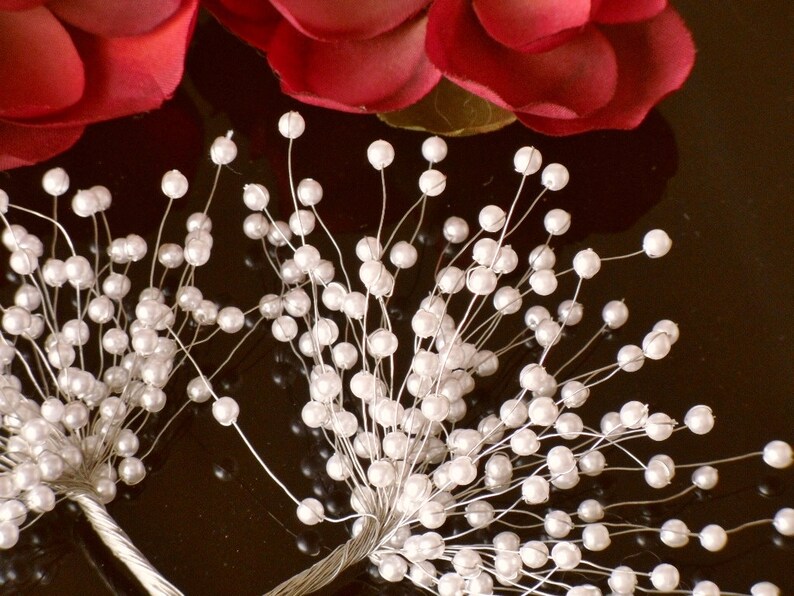 Pearl Spray Pearl Shoots Wired Pearls Floral 4mm Pearl Sprays | Etsy