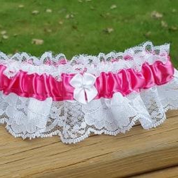 Hot Pink Garter - Etsy