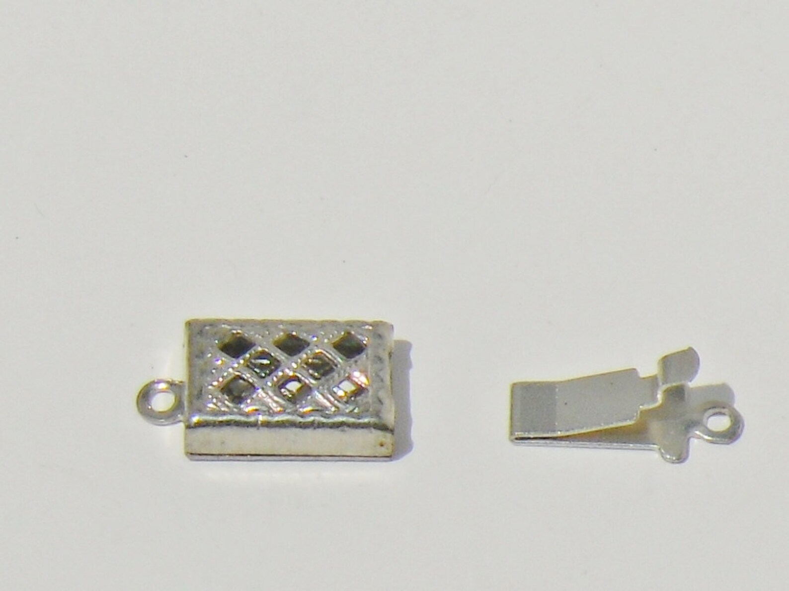 Small Box Clasp Single Strand Silver Filigree Vintage Antique Jewelry ...