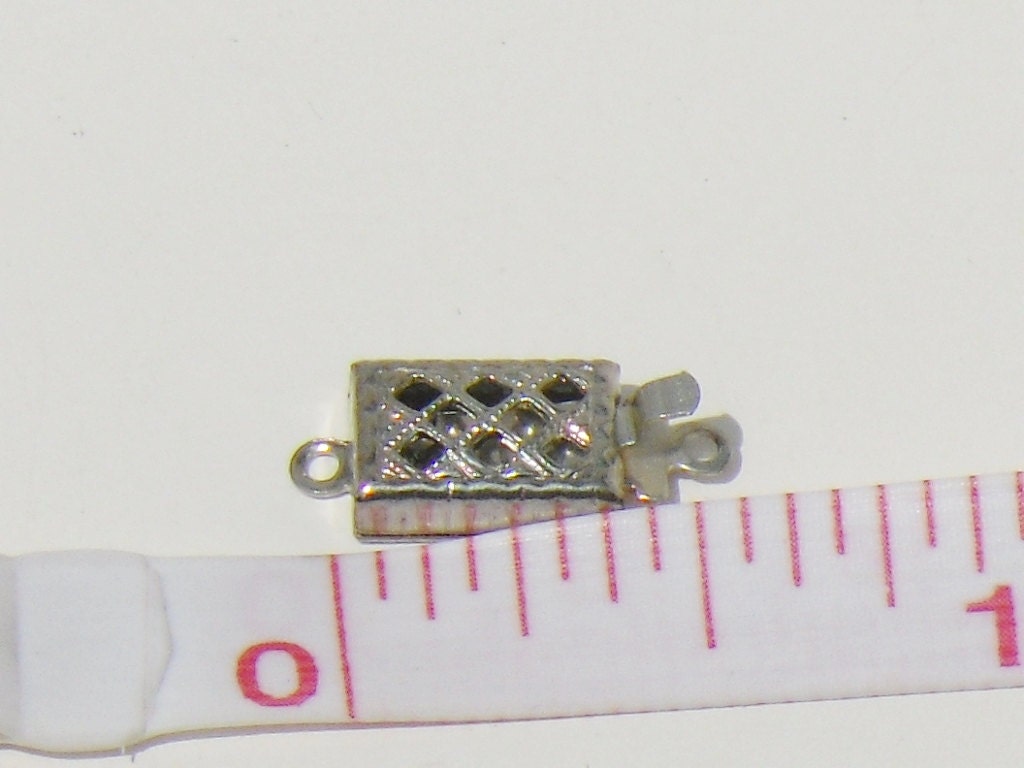 Small Box Clasp Single Strand Silver Filigree Vintage Antique - Etsy