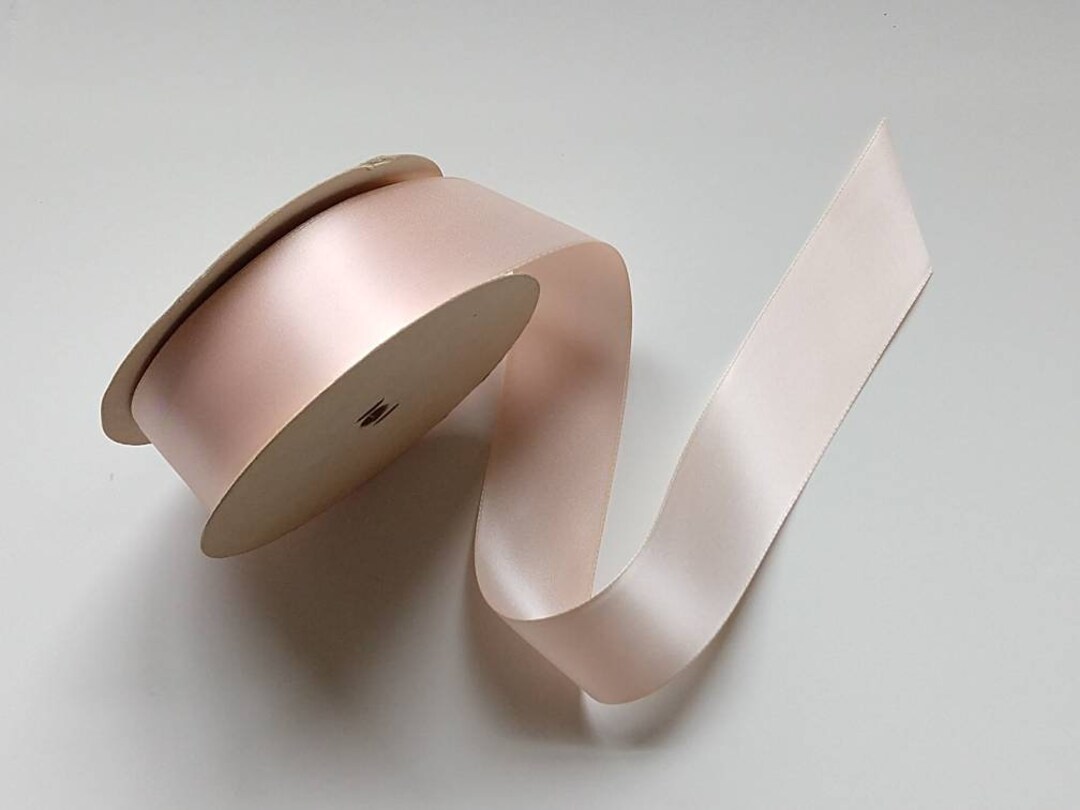 Light Blush Pink Satin 1.5" Double Faced Ribbon Vintage 5 Yards - Etsy